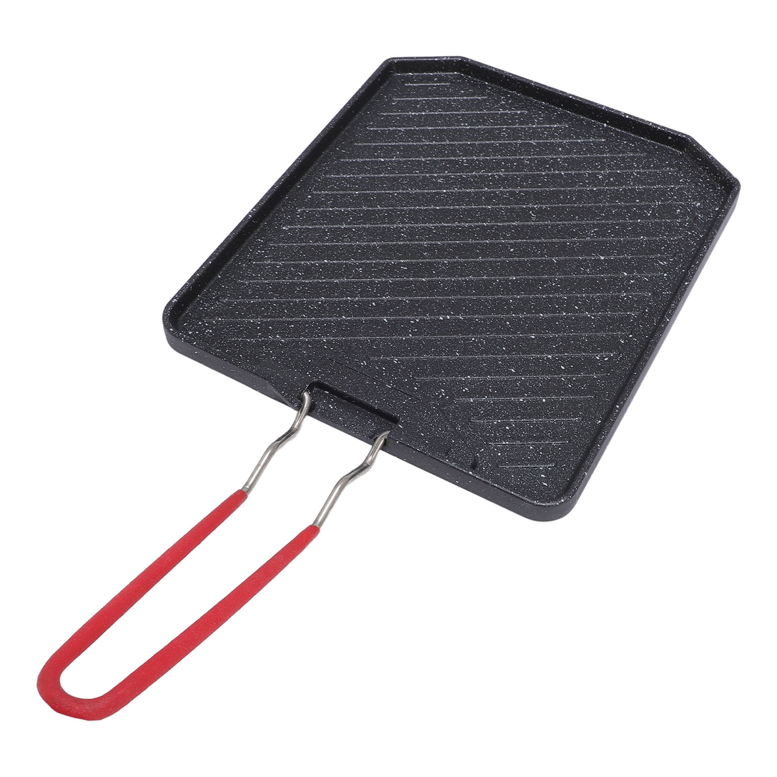 Grill Pan Aluminum Alloy Nonstick Camping Griddle Plate with Folding ...