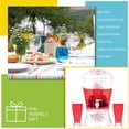Homeries Large Beverage Dispenser (2 Gallon) Stand & Two Acrylic Cups ...