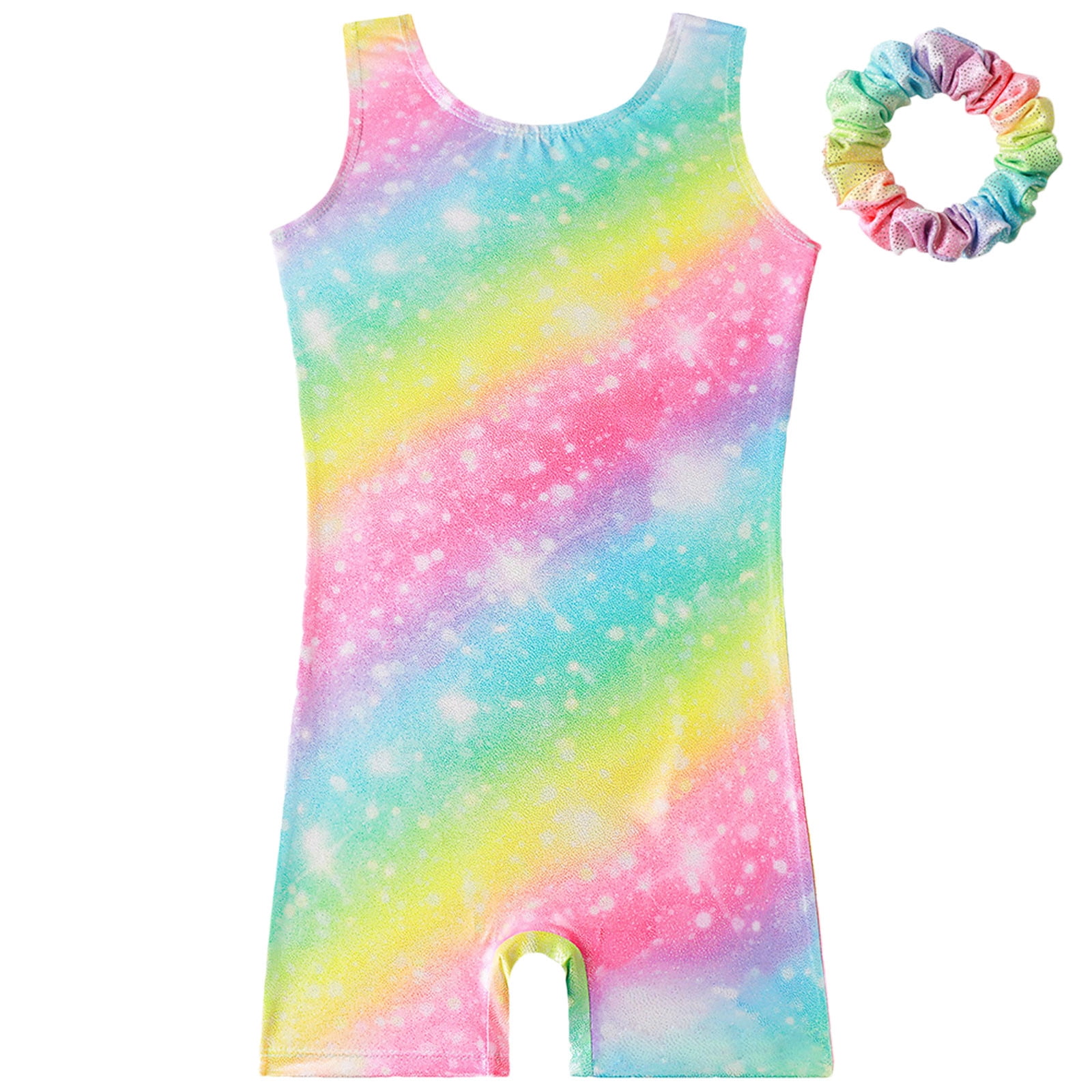 QIPOPIQ Gymnastics Leotards for Girls Rainbow Butterfly Ballet Dance ...