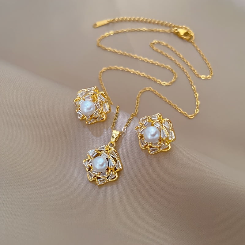 Click here for Leeyneer 2pcs925 Sterling Silver Necklace Earrings... prices