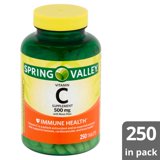 Spring Valley Vitamin C Supplement with Rose Hips, 500 mg, 250 count ...