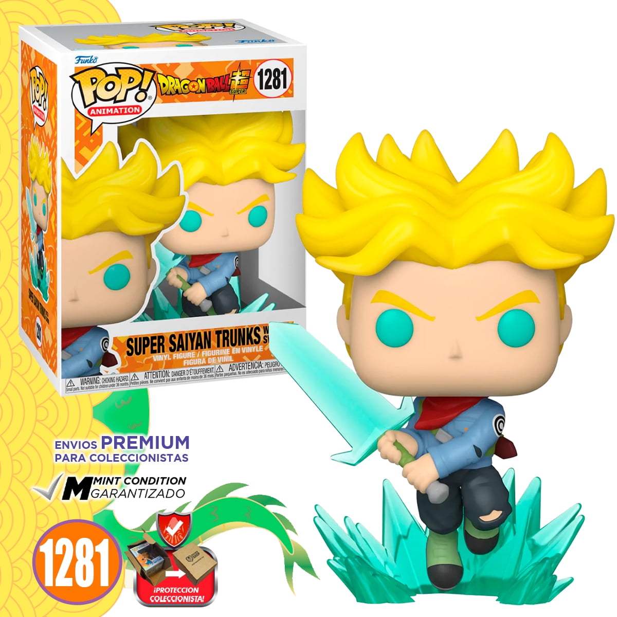 Funko Pop Trunks Super Saiyan #1281 Dragon Ball Super Original Funko ...