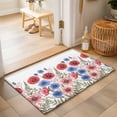 2x3ft Area Rug,Summer Poppy Flower on White Washable Large Rugs Soft ...