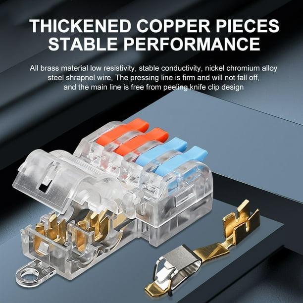 T Type Splitter Terminal Block, 10PCS Wire Quick Connector Break Free ...