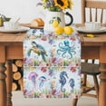 Burlap Table Runner 120 Inches Long, Ocean Turtle Octopus Jellyfish ...
