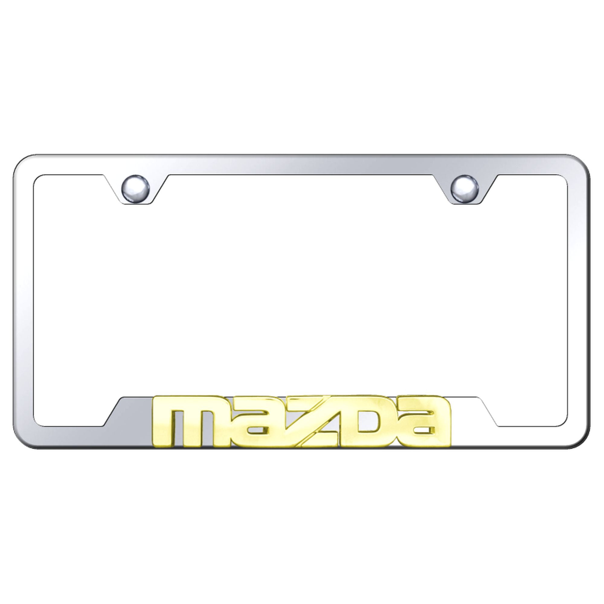 Mazda OEM Logo Cut-Out License Plate Frame (Gold on Mirrored) - Walmart.com