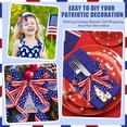 20 Yards 2 Rolls Stars and Stripes Wired Edge Ribbon Independence Day ...