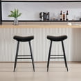 Tufted Upholstered Counter Height Bar Stools Without Back, Metal Legs ...