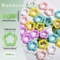 100Pcs Acrylic Bead Frame Mixed Color Flower 16x5mm Hole: 1.8mm ...