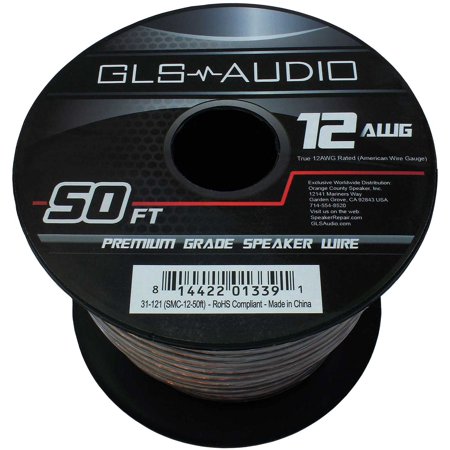 GLS Audio Premium 12 Gauge 50 feet (15.24 meters) Feet Speaker Wire ...