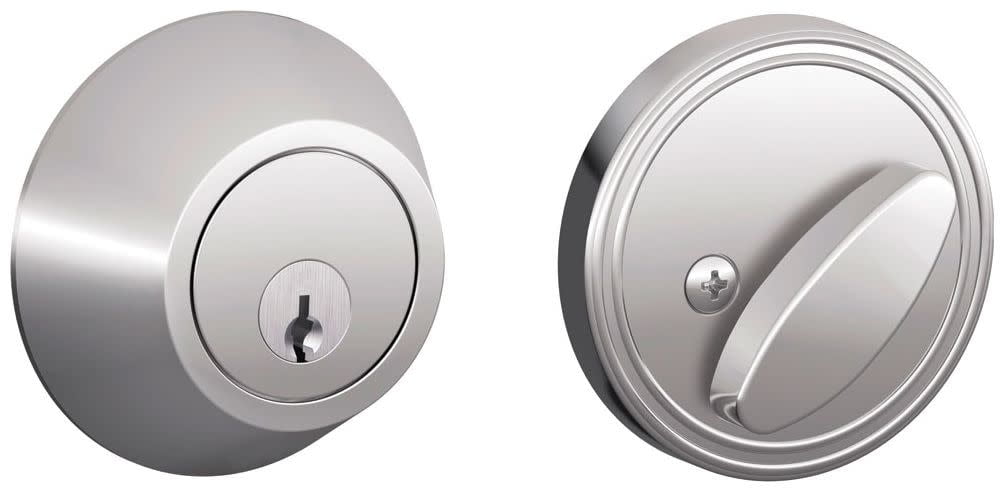 Dexter by Schlage JD60625 Single-Cylinder Deadbolt, Bright Chrome ...