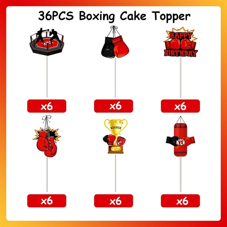Wwe Party Decorations Round One Boxing Banner Boxer Boxing Party ...