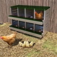 8-Compartment Chicken Nesting Box Roll Away Egg Laying Box with Front ...