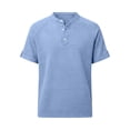 Betivan Men's Polo Shirt Short Sleeve Lapel Collar Button Up Vintage ...