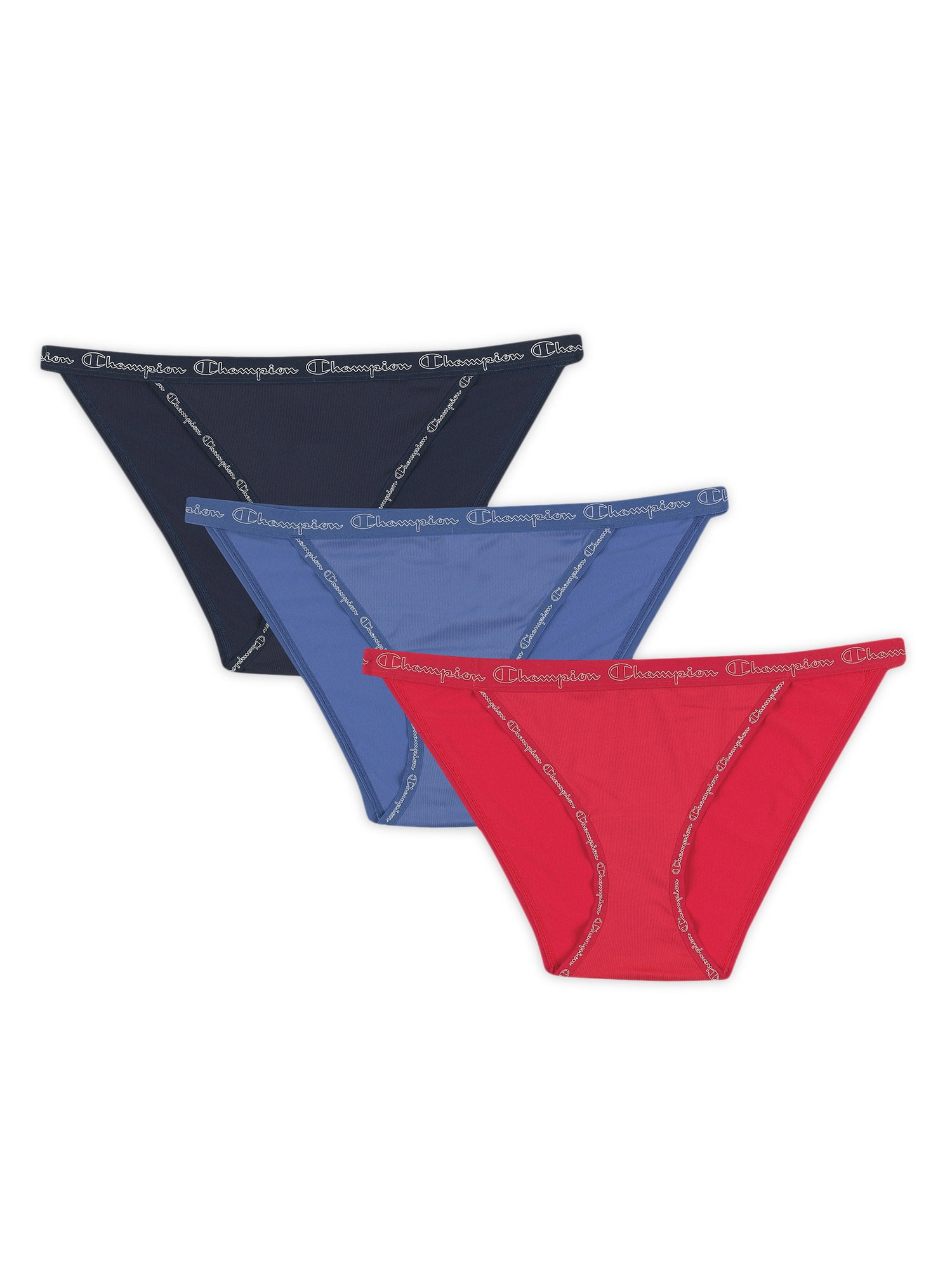 Champion Women's Microfiber Bikini 3 Pack - Walmart.com