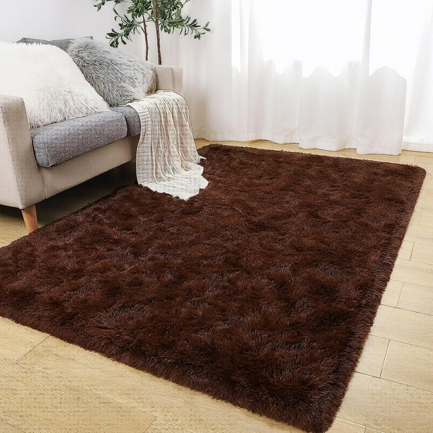 Junovo Super Soft Fluffy Area Rugs Modern Shag Rug for Bedroom Living ...