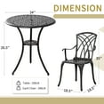 "Withniture 3 Piece Outside Furniture Dining Set, Round Patio Table and ...