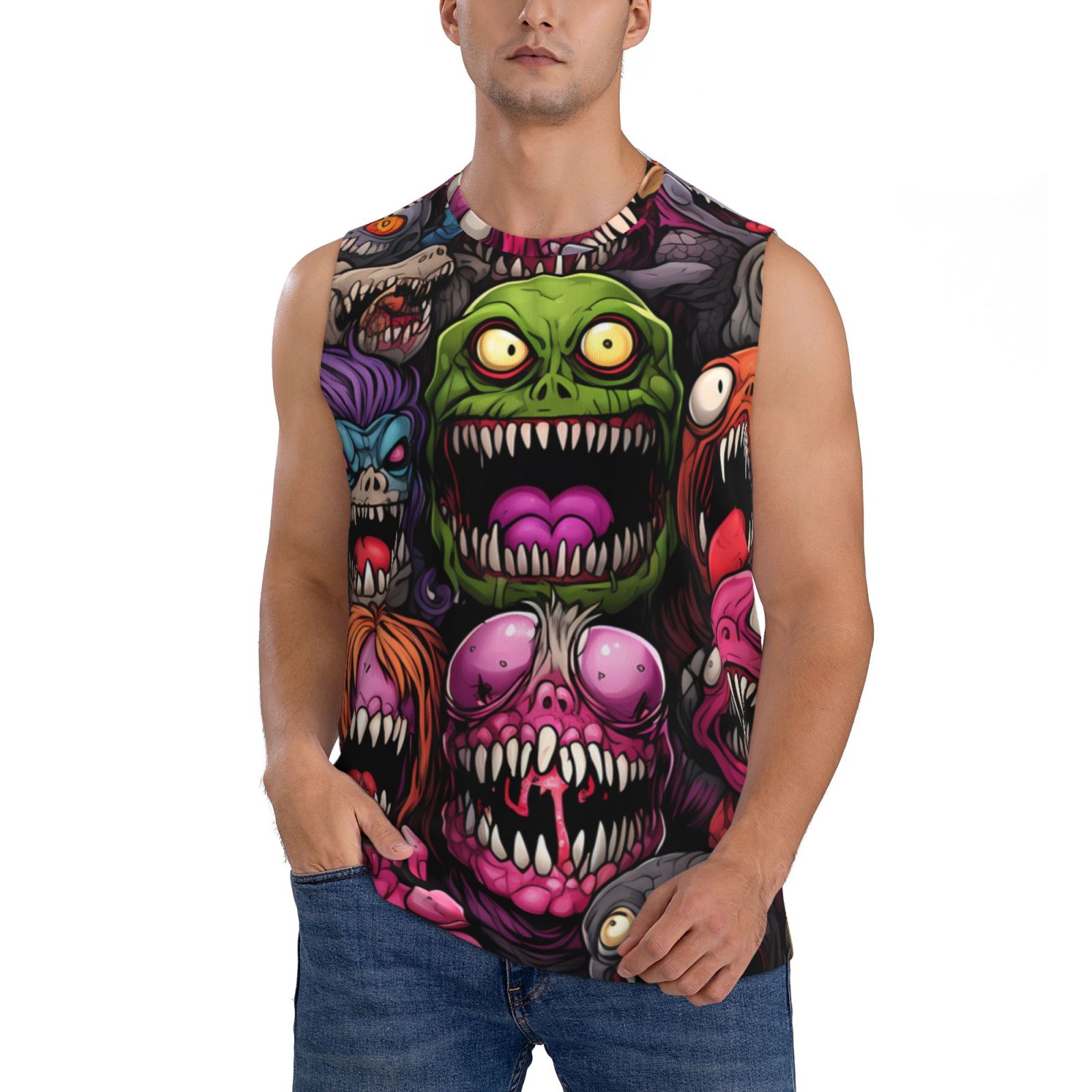 Balery Monstrous Cartoon Characters Camisetas sin mangas para hombre ...