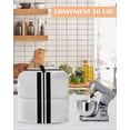Black Stripe Stand Mixer Dust Cover with Storage Pocket & Handles ...