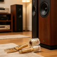 Copper Speakers Connector with Anti Y Fork Banana Plugs Adapter for ...