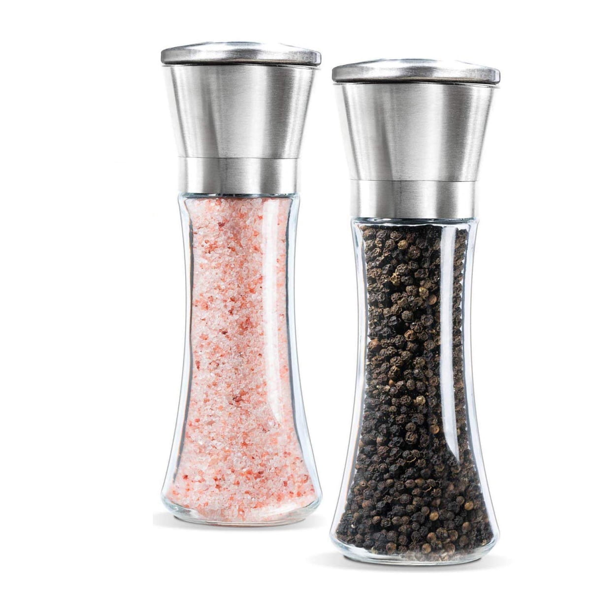 Molinillo de sal y pimienta con molinillo cerámico regulable, acero ...