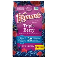 Great Value Triple Berry Blend 48 oz Frozen with Blueberries Strawberries Raspberries and ...