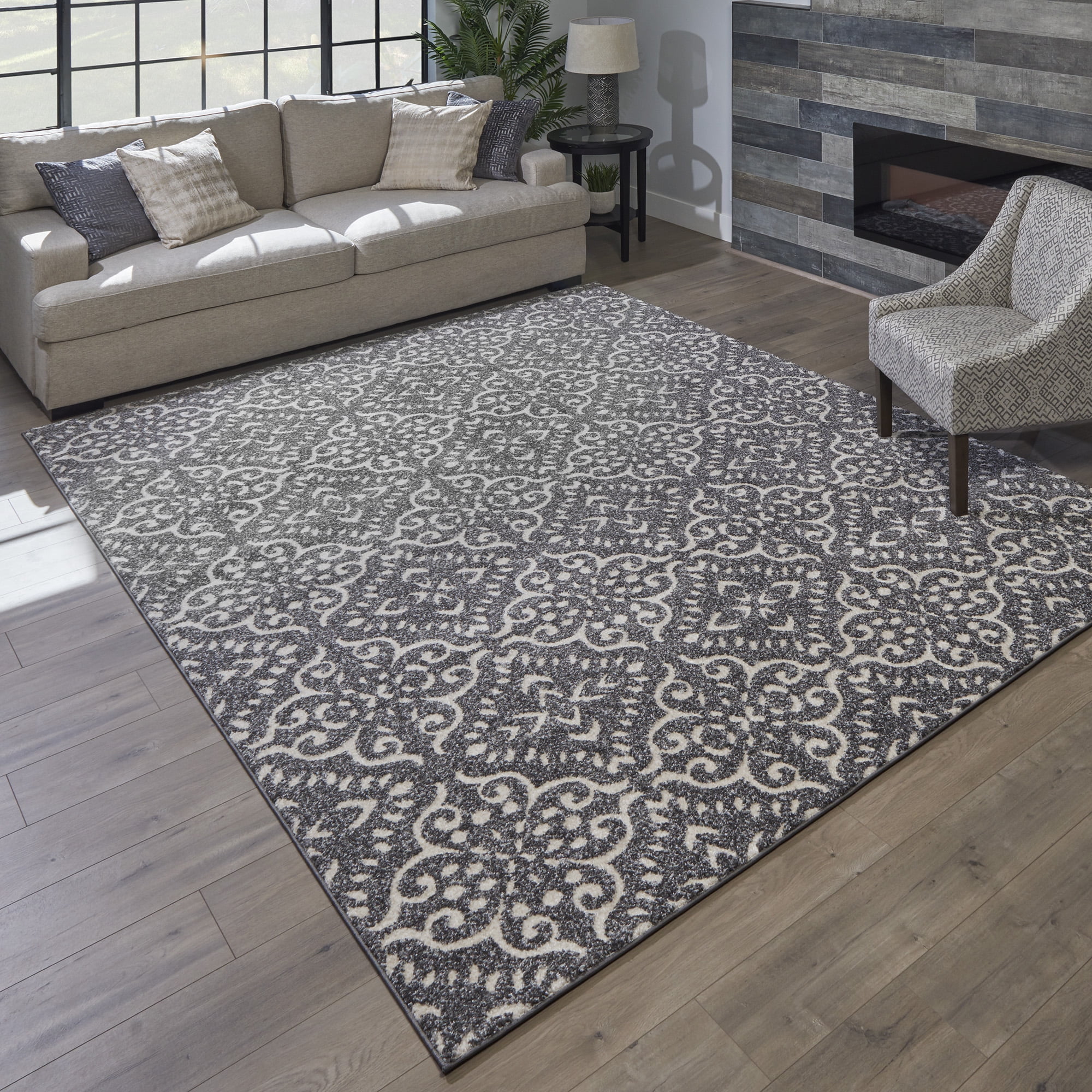 Gertmenian Paseo Lavi Indoor/Outdoor Grey Area Rug, 8x10 - Walmart.com