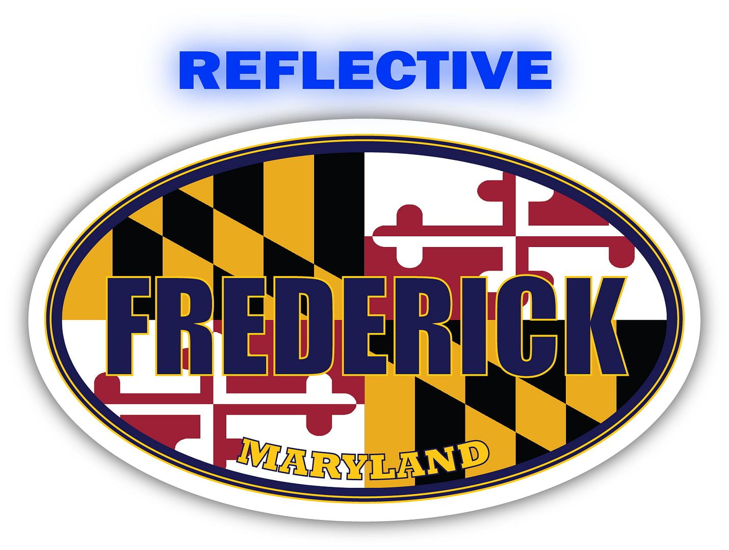 Frederick City Maryland State Flag | MD Flag Frederick County Oval ...