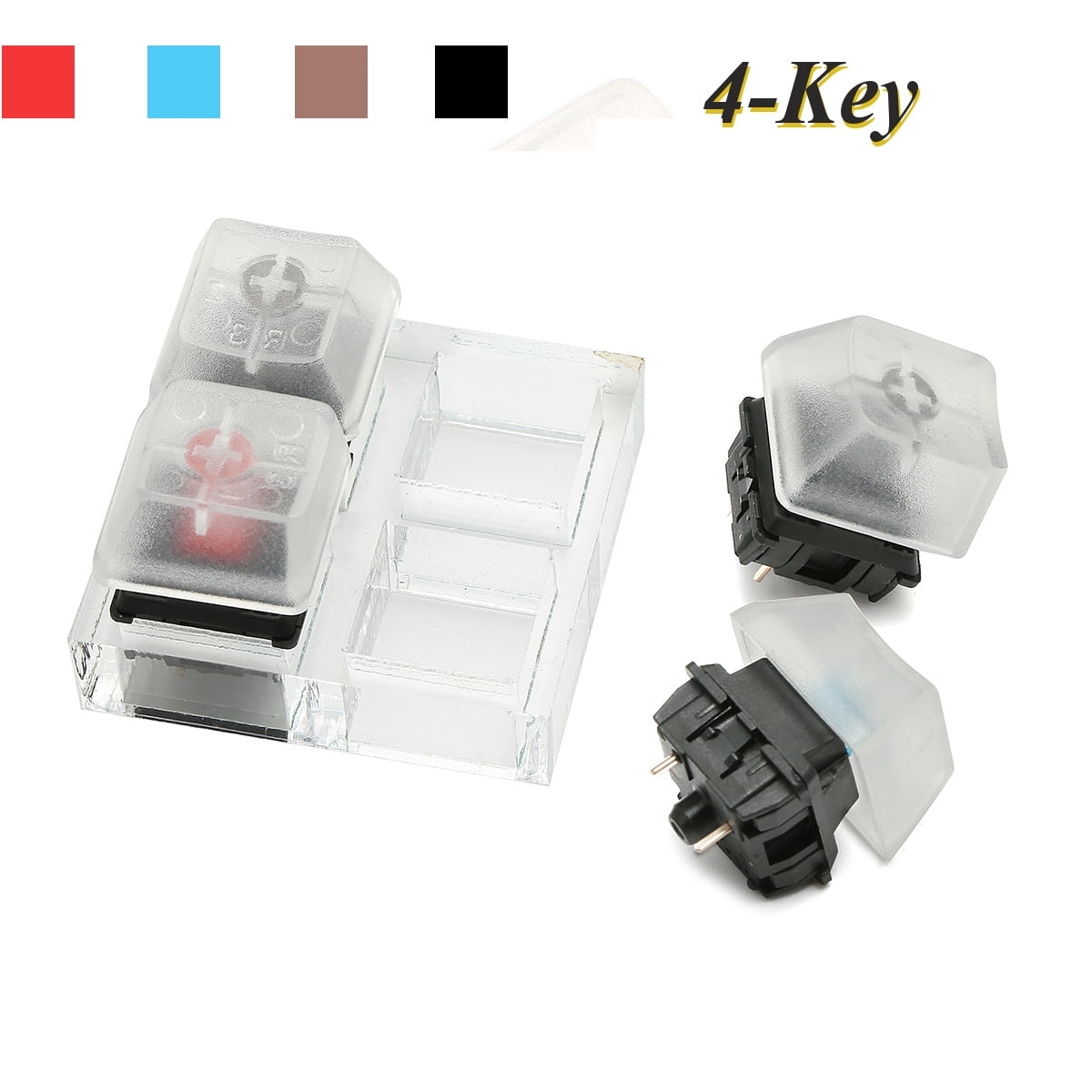 4 Keys Mechanical Keyboards Switch Tester Kit Keycaps Sampler for ...