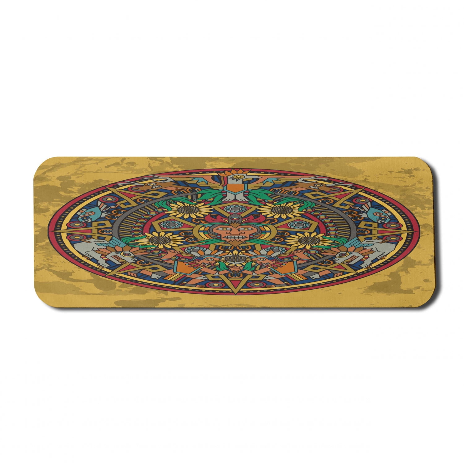 Tribal Computer Mouse Pad, Chaotic Design Image with Symbolic Items in ...