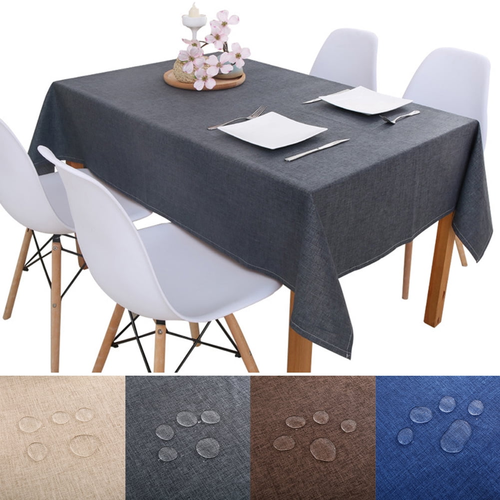 Click here for Visland Rectangular Linen Tablecloth Anti-Scalding... prices