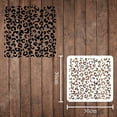 FINGERINSPIRE Leopard Skin Stencils Decoration Template 11.8x11.8 inch Plastic Drawing Painting ...