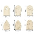 48PCS Wooden Fairy Garden Door DIY Craft Kit Mini Blank Doors Windows Pine Wood Decoration Set ...