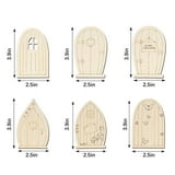 48PCS Wooden Fairy Garden Door DIY Craft Kit Mini Blank Doors Windows Pine Wood Decoration Set ...