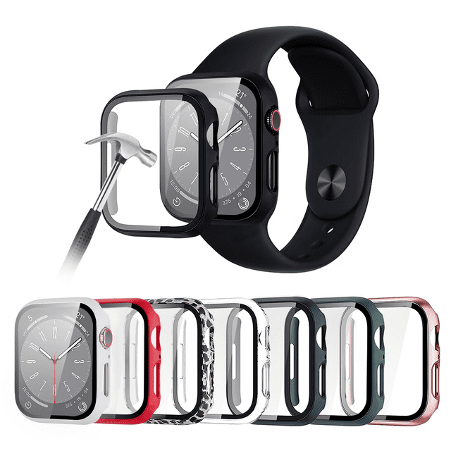 8 Pack Apple Watch Case for Series 4/5/6 44mm, Apple Watch Cover with ...