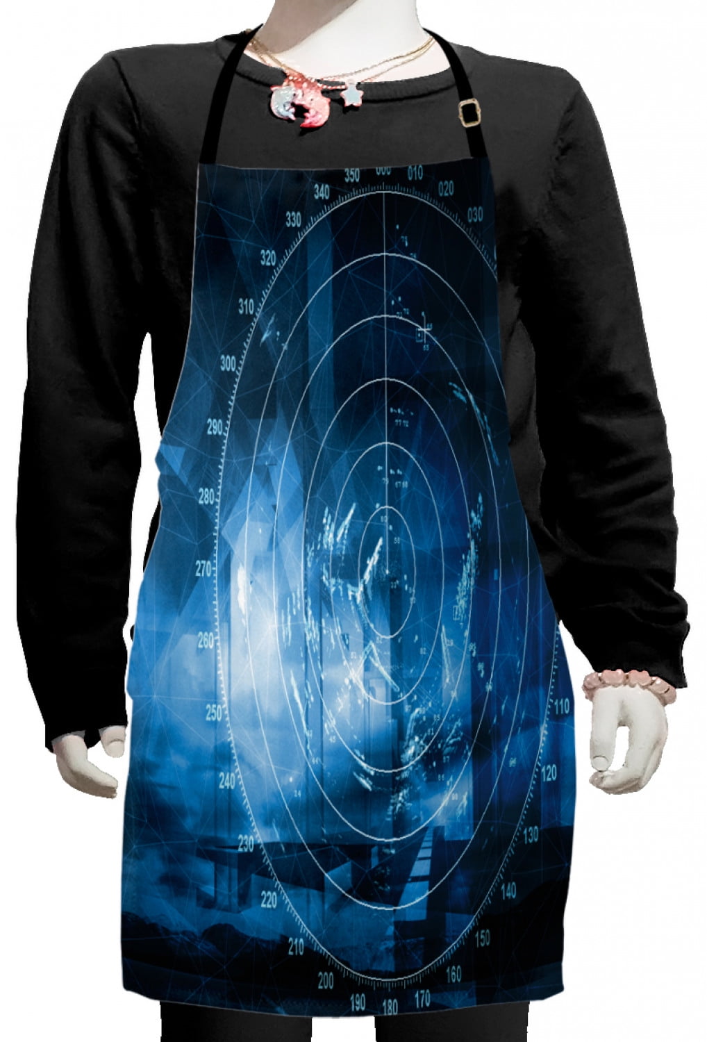 Navy Blue Kids Apron, Modern Ship with Radar Exposure in Screen Digital ...