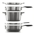 Calphalon Select 10pc Space Saving Stackable Stainless Steel Cookware ...
