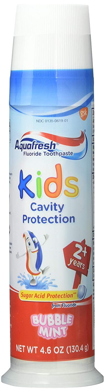 6 Pack Aquafresh Kids Cavity Protection Toothpaste, Bubblemint, 4.6 oz ...