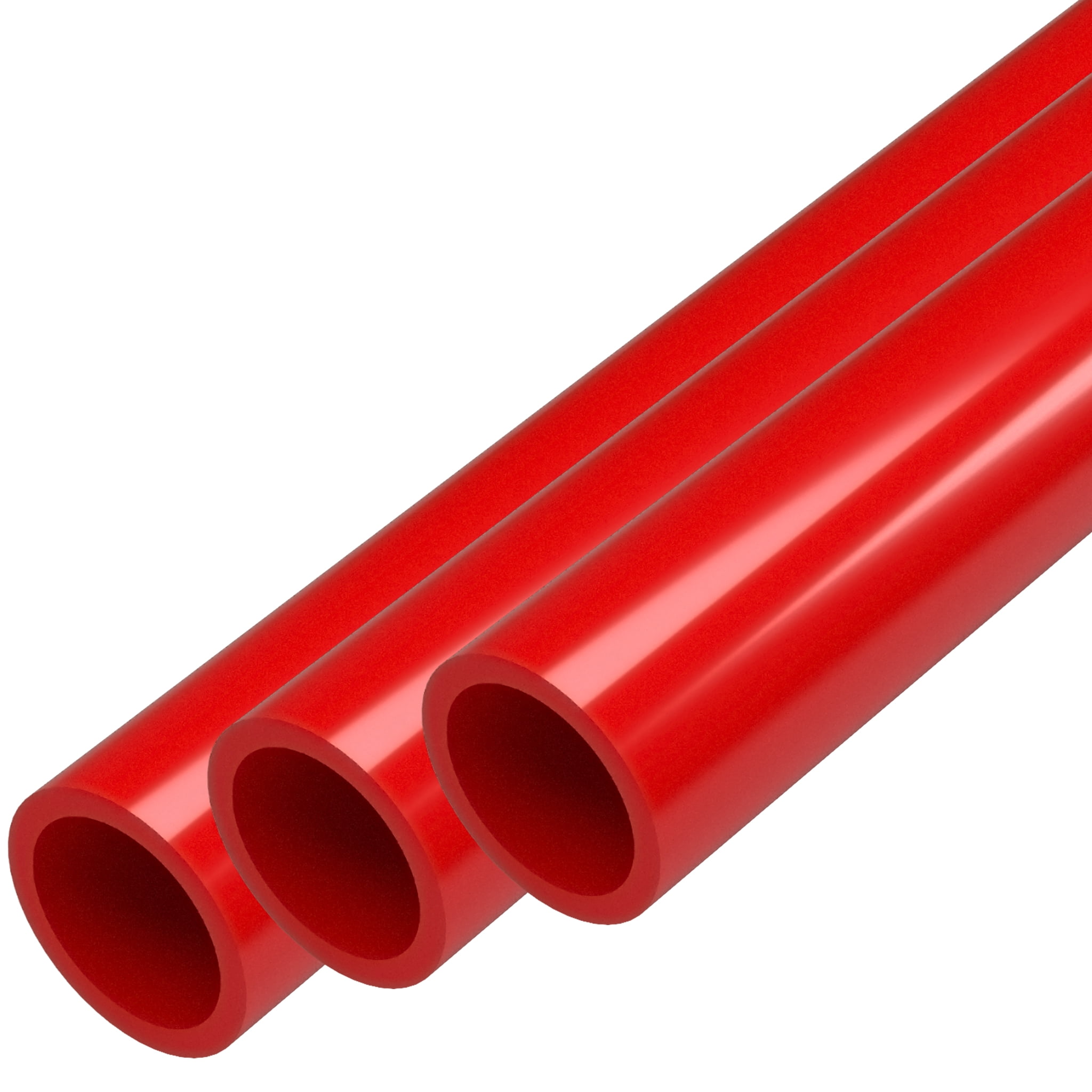 1/2" Size Furniture Grade PVC Pipe, 40", Red (3-Pack) - Walmart.com