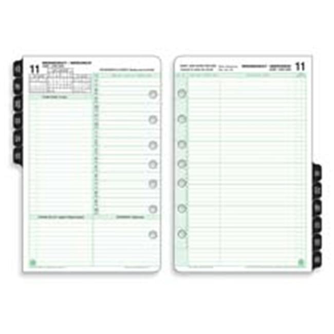 Day-timer DTM94800 Calendar Refill- Jan-Dec- 2 PPD- Folio Size- 8-.50in ...