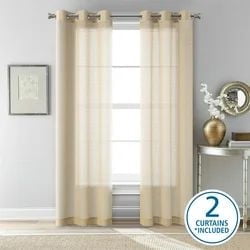 Click here for Mainstays Windowpane Sheer Window Curtains Panel P... prices