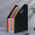 Large Capacity Slanted Vertical File Organizer with Multi-Compartment ...
