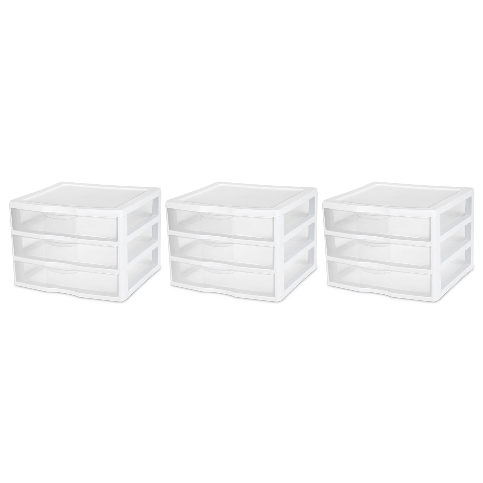 Click here for Sterilite Clear Plastic Stackable Small 3 Drawer S... prices