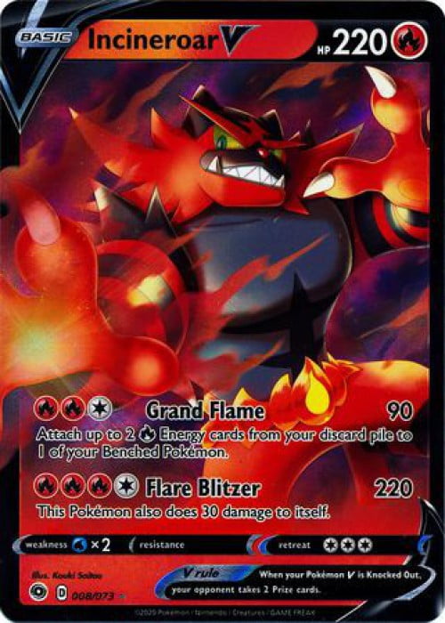 Pokemon Champion's Path Incineroar V #8 - Walmart.com