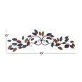 DecMode Multi Colored Metal Leaf Wall Decor - Walmart.com