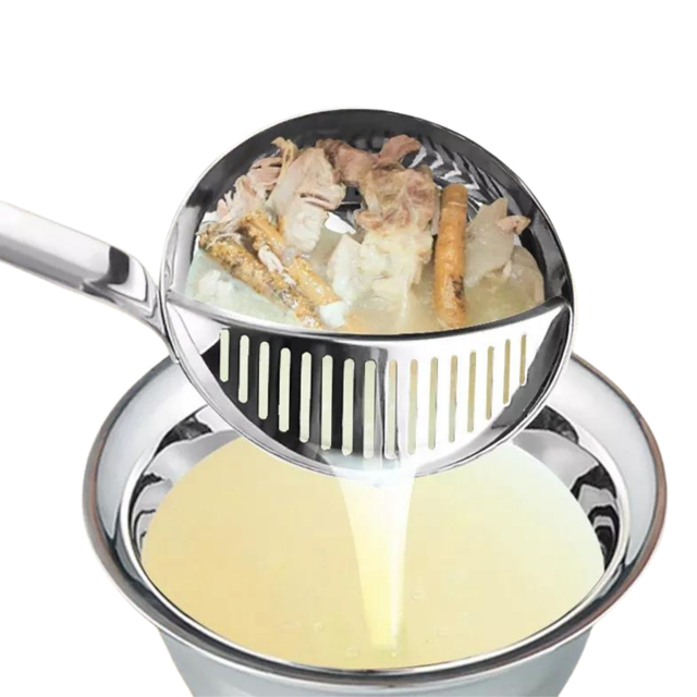 ELLINGTON KITCHEN 2-in-1 Hot Pot Spoon | Strainer & Ladle Together ...