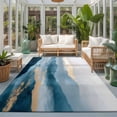 Abstract Marble Texture Area Rugs 5x8ft Gradient Mountain Green Forest ...