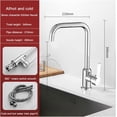 304 Stainless Steel Kitchen Faucet 360 Degree Rotation Hot & Cold Water ...