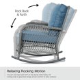 ECOPATIO Outdoor Rocking Chairs Set of 3, Wicker Patio Furniture with ...
