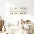 8x8 Picture Frame Natural Wood Set of 2, Solid Wood and Black Backboard ...